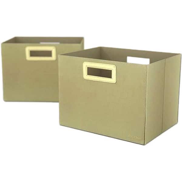 Flow Wall Decor Jumbo Collapsible Olive Storage Bins (Set of 2) - Bed ...