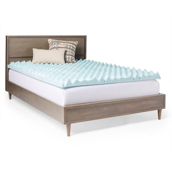 Slumber Solutions Gel Big Bump 4-inch Memory Foam Mattress Topper - Bed ...