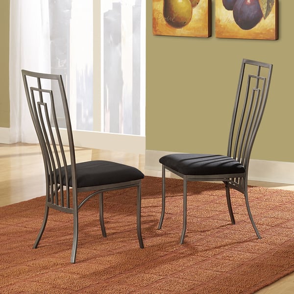 TRIBECCA HOME Alston Metal Cushioned Contemporary Dining Chairs (Set of ...