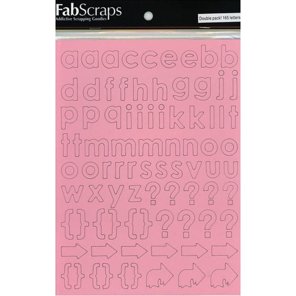 Self-Adhesive Laminated Chipboard Alphabet Pink Letters & Symbols (164 ...