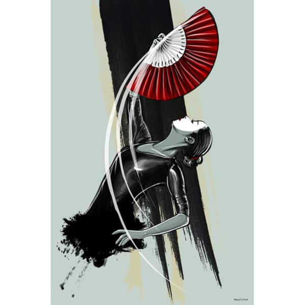 Maxwell Dickson 'Fan Dancer' Modern Wall Art - Black - Bed Bath ...