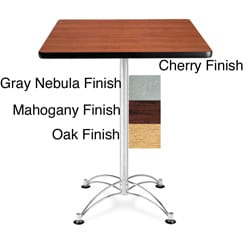 OFM 30-inch Wood-laminate Square Cafe-height Table with Chrome Base ...