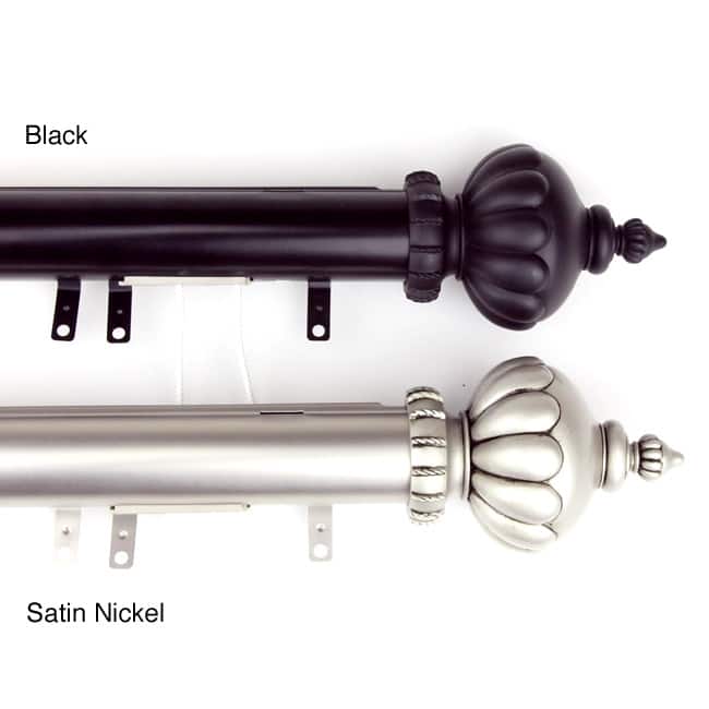 InStyleDesign Stately Decorative Traverse Rod with Center Open Rings ...