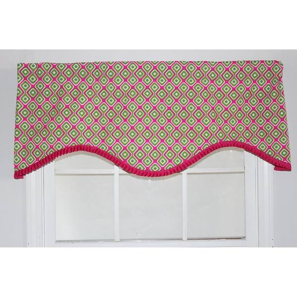 RLF Home Geo Electric Cornice Window Valance - Pink - Bed Bath & Beyond ...