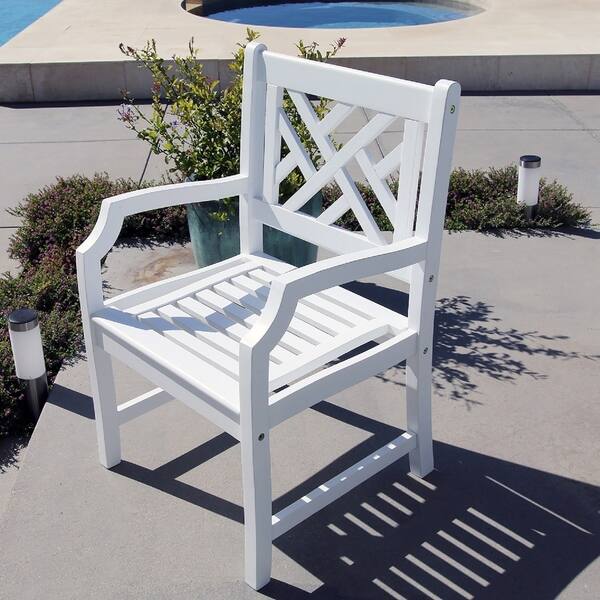 Surfside Rectangular Table and Arm Chair Outdoor Wood Dining Set by ...