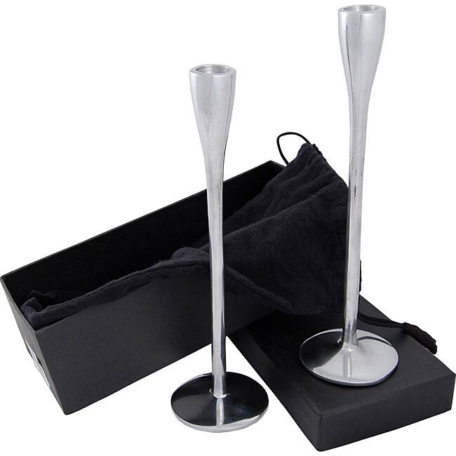 Premium Designer Series Aluminum Candle Sticks - Overstock - 6682611