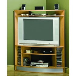 Maple Corner 42-inch TV Stand With Silver Base - Bed Bath & Beyond ...
