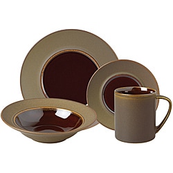 Sasaki Koyoto Bronze 16-piece Dinnerware Set - Bed Bath & Beyond - 6699525