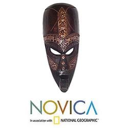 Sese Wood and Brass 'Patience' African Mask (Ghana) - Bed Bath & Beyond ...