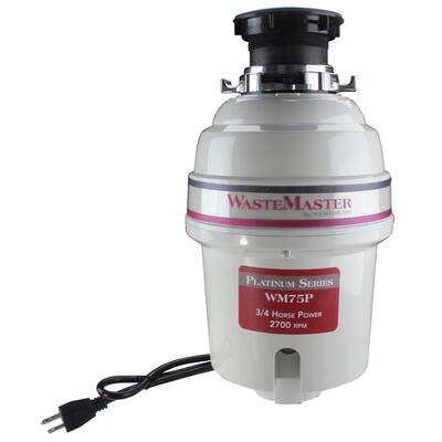 WasteMaster WM75P 3/4 HP Platinum Series Food Waste Disposer Garbage ...