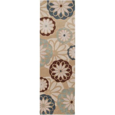 Hand-tufted Contemporary Green Cosmic Abstract Area Rug - 2'6" x 8 ...