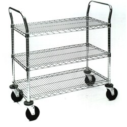 3 Shelf Wire Utility Cart - Bed Bath & Beyond - 6731542