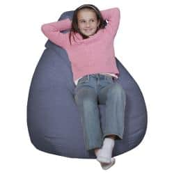 BeanSack Ultra Denim Twill Lounge Bean Bag Chair - Bed Bath & Beyond ...