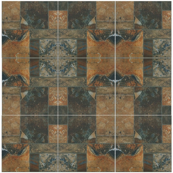 Merola Tile 13.5x13.5-inch Eventide Red Porcelain Floor and Wall Tiles ...