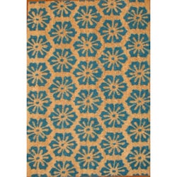 Cocoa Matting 'Blue Burst' Tan Door Mat (16 x 24) - Bed Bath & Beyond ...