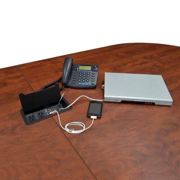 240 inch Modular Race Track Conference Table with Power/Data Grommets ...