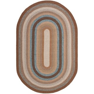 Safavieh Hand-woven Reversible Brown Braided Rug - 6' x 9' Oval - Bed ...