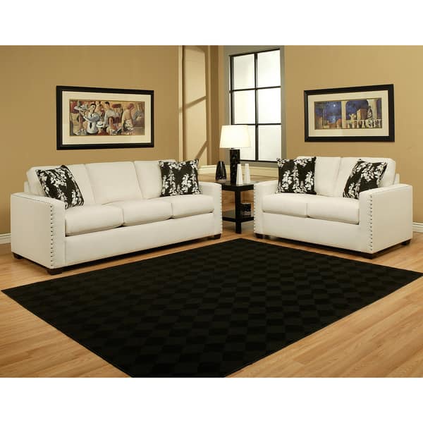 Furniture of America Contemporary Two-Piece Sofa and Loveseat Set - Bed ...