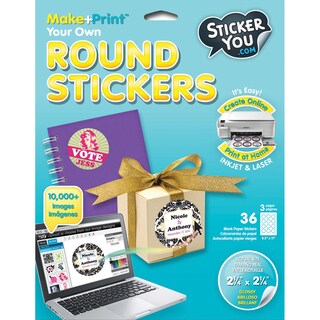 Sticker You Sticker Labels-Round Stickers - 36 Glossy Stickers - Bed ...