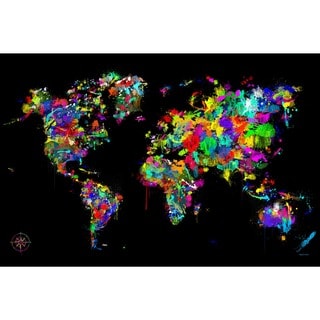 Maxwell Dickson 'World of Colors' Modern Canvas Art Print - Bed Bath ...