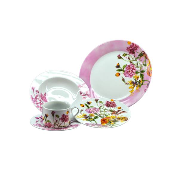 Summer Flowers Dinnerware Set (Set of 20) - Bed Bath & Beyond - 6817887