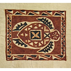 Sea Turtle Siapo Bark Cloth Art (Samoa) - Bed Bath & Beyond - 6820223
