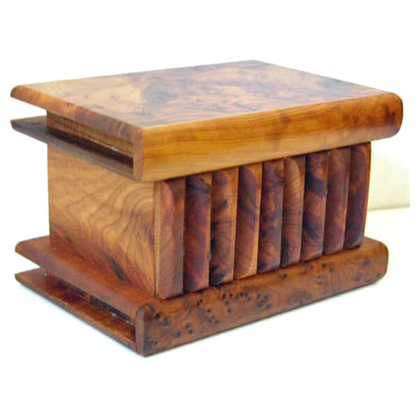 Moroccan Burl Wood Puzzle Box (Morocco) - Bed Bath & Beyond - 6820680