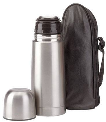 Stainless Steel 1-liter Flask with Case - Overstock - 683310