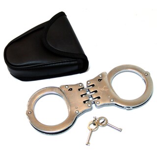 Defender Collectable Chrome l Hinged Heavy-duty Handcuffs - Bed Bath ...