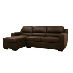 Soren Brown Faux Leather Convertible Sectional Sofa Bed (LFC) - Bed ...