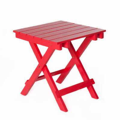 Red Foldable Side Table - Overstock - 6910486