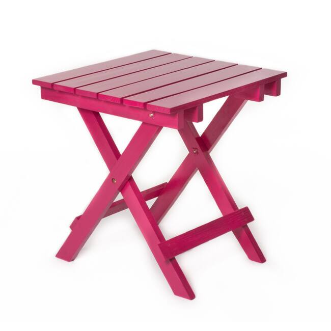 Fuschia Foldable Side Table - Overstock - 6910489