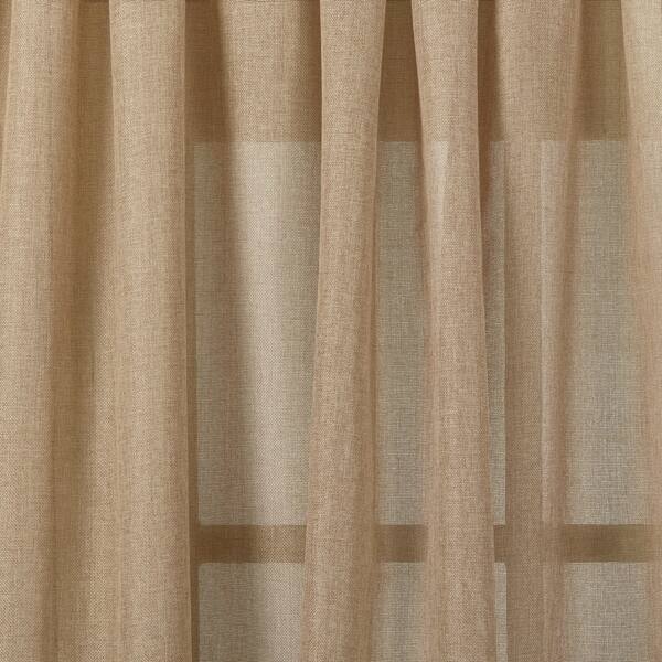Classic Natural Tab Top 94 inch Curtain Panel - Bed Bath & Beyond - 6963253
