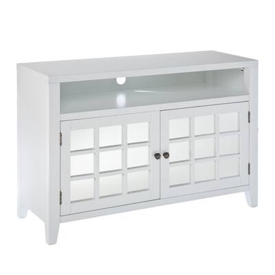 SEI Furniture Chapman White TV/ Media Stand - Overstock - 6991171