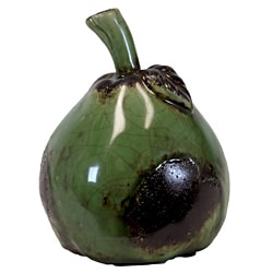 Urban Trend Green Large Pear Ceramic Accent Piece - Bed Bath & Beyond ...