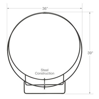 36in Black Log Hoop - 1/2in Solid Stock - Bed Bath & Beyond - 7011526