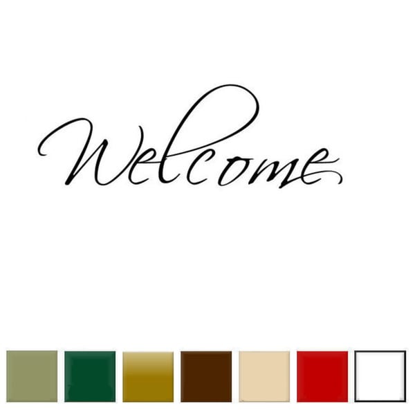 Shop Welcome' Vinyl Wall Art Decal - On Sale - Overstock - 7018233