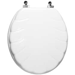 Trimmer Engraved Shell Design Wood Toilet Seat - Bed Bath & Beyond ...