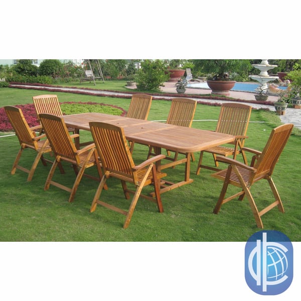Royal Tahiti Cardena 9-Piece Balau Hardwood Patio Dining Set - Bed Bath ...