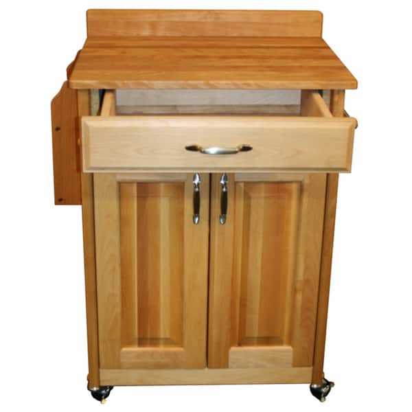 Catskill Craftsman Deluxe Butcher Block Cart with Backsplash - Bed Bath ...