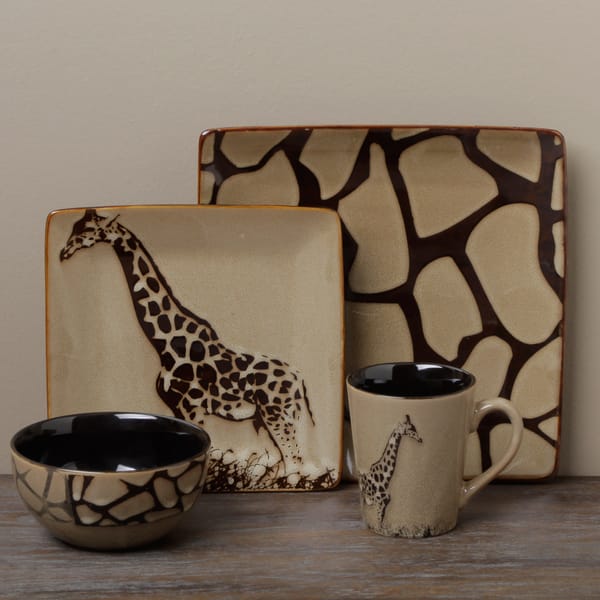Tabletop Unlimited 'Giraffe' 16-piece Dinnerware Set - Bed Bath ...