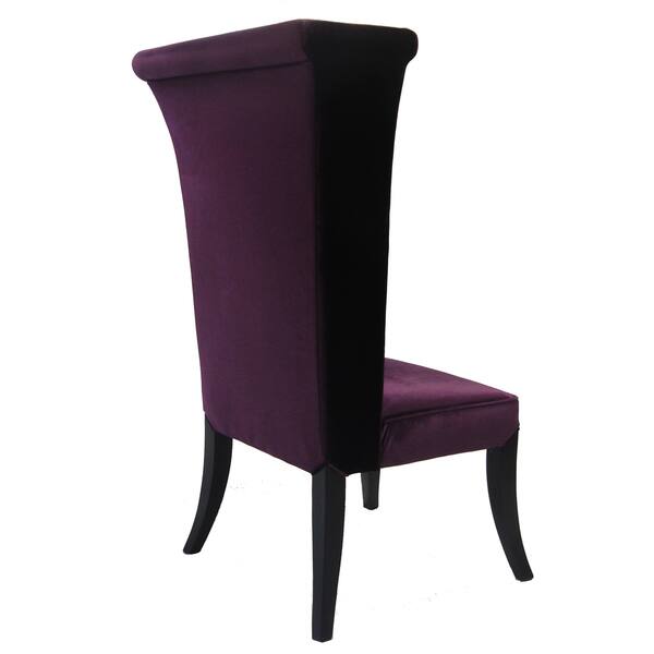 Armen Living Mad Hatter Purple Velvet High-back Chair - Bed Bath ...