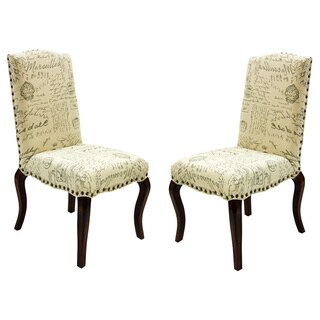French Script Accent Chairs (Set of 2) - Bed Bath & Beyond - 7292556