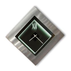 Jon Gilmore Designs Silver Mirror Time Lines Clock - Bed Bath & Beyond ...