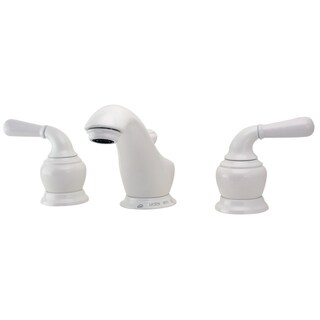 Moen Monitcello Glacier White Lever Handle Widespread Bathroom Faucet ...