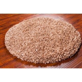 Artist's Loom Hand-woven Shag Rug (4' Round) - 4' x 4' - Bed Bath ...