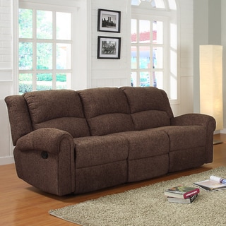 Polmont Dark Brown Chenille Recliner Sofa - Bed Bath & Beyond - 7316254