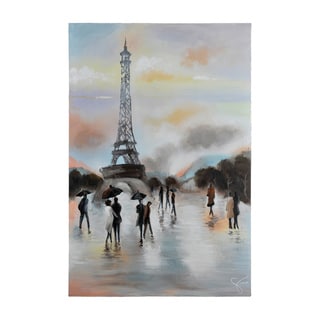 Giovanni Russo 'From Paris With Love' Hand-painted Canvas Art - Bed ...