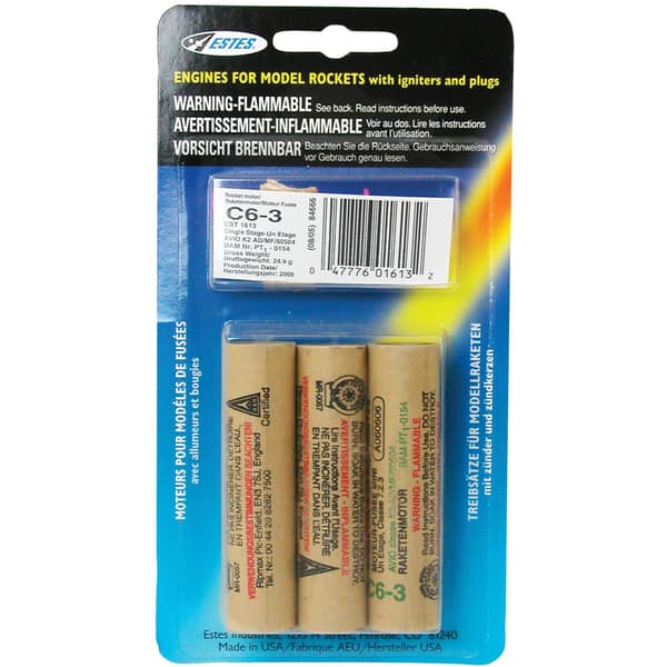 Estes Standard Engine Set-C6-3 3/Each - Bed Bath & Beyond - 7345052