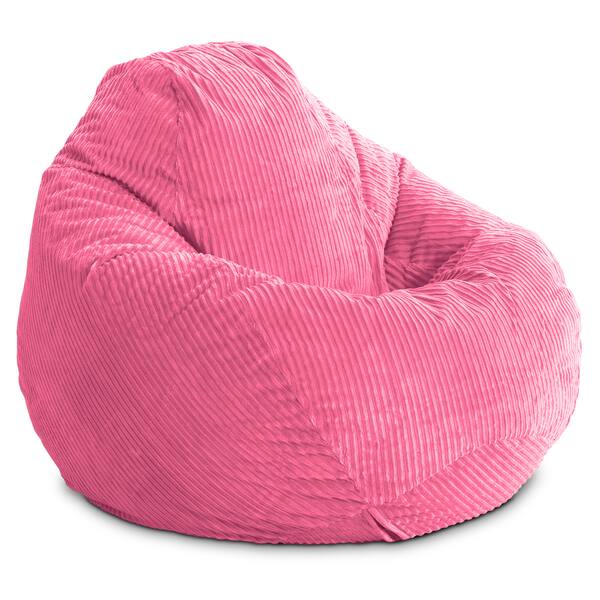 BeanSack Ultra Pink Corduroy Lounge Bean Bag Chair - Bed Bath & Beyond ...